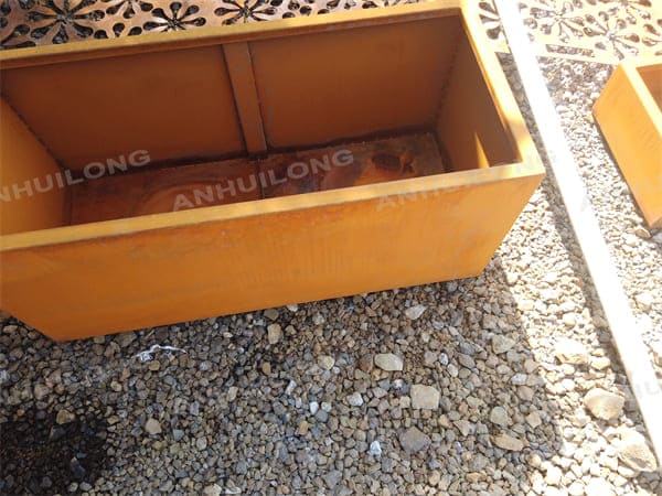 Modern Style Corten Steel Planter Pot With Powder Coat--AHL Corten Steel