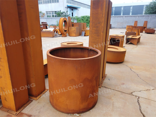 Residential and Commercial Corten Steel Planter Pot--AHL Corten Steel