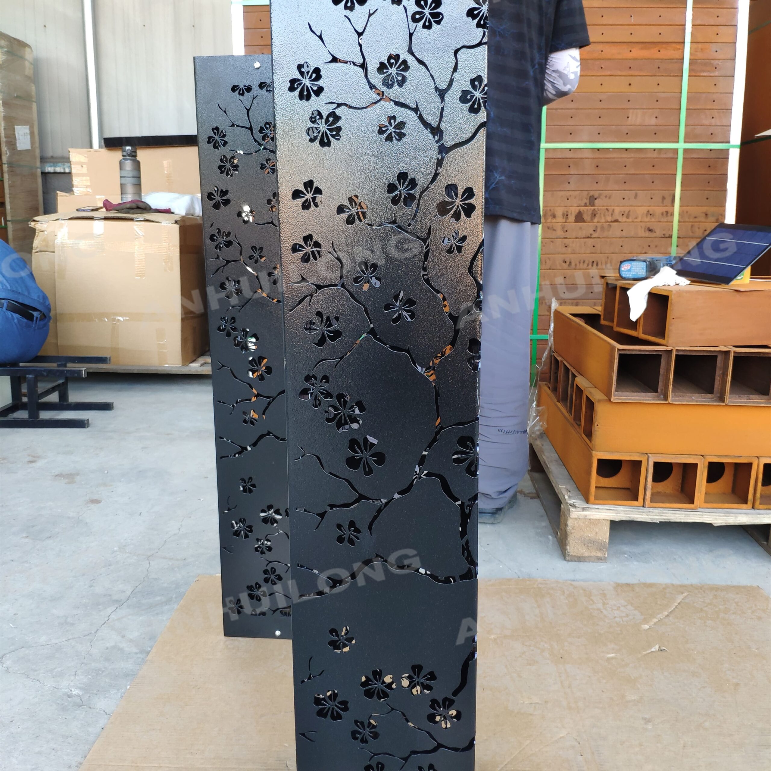 Garden Backyard Corten Steel Customize Metal Led Light Box--AHL Corten ...