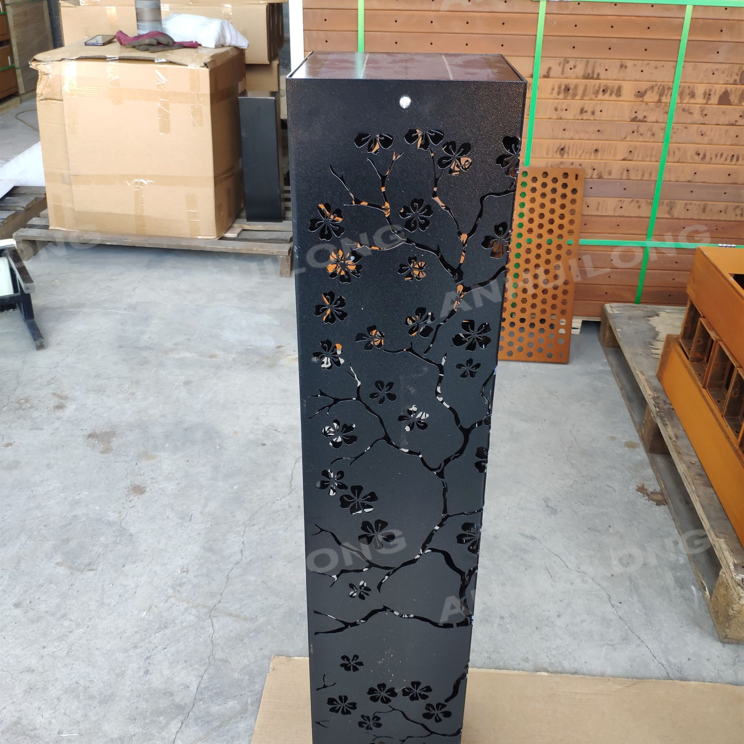 outdoor light bollard slim swimming pool bollard light--AHL Corten Steel